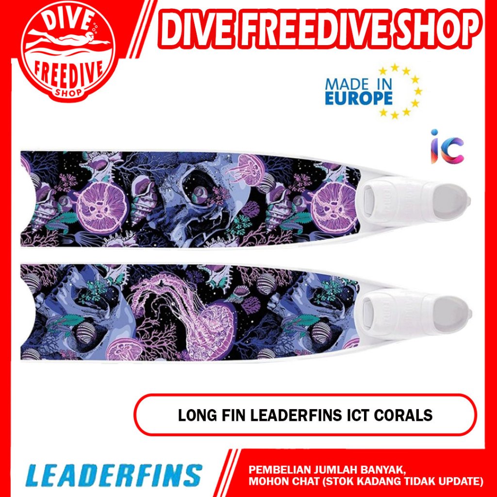 Jual Long Fin Leaderfins ICT Underwater Corals Fins Fiberglass Kaki ...