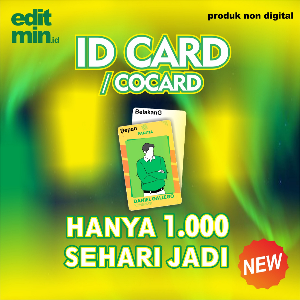 Jual Cetak idcard siap cetak murah / ID Card, Cocard / Kartu Nama / Kartu pengenal | Shopee ...