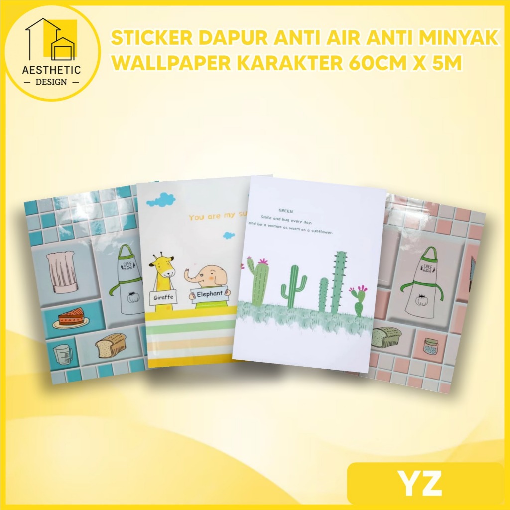 Jual Wallpaper Dinding Dapur Dan Kamar Mandi Stiker Dapur ukuran 60 cm ...