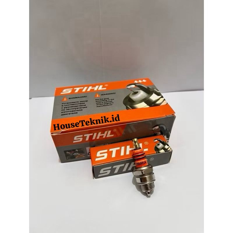 Jual SPARK PLUG / BUSI BM6A STIHL UNTUK MESIN 2 TAK / BUSI SENSO/CHAINSAW OREN ( 1 PCS ...
