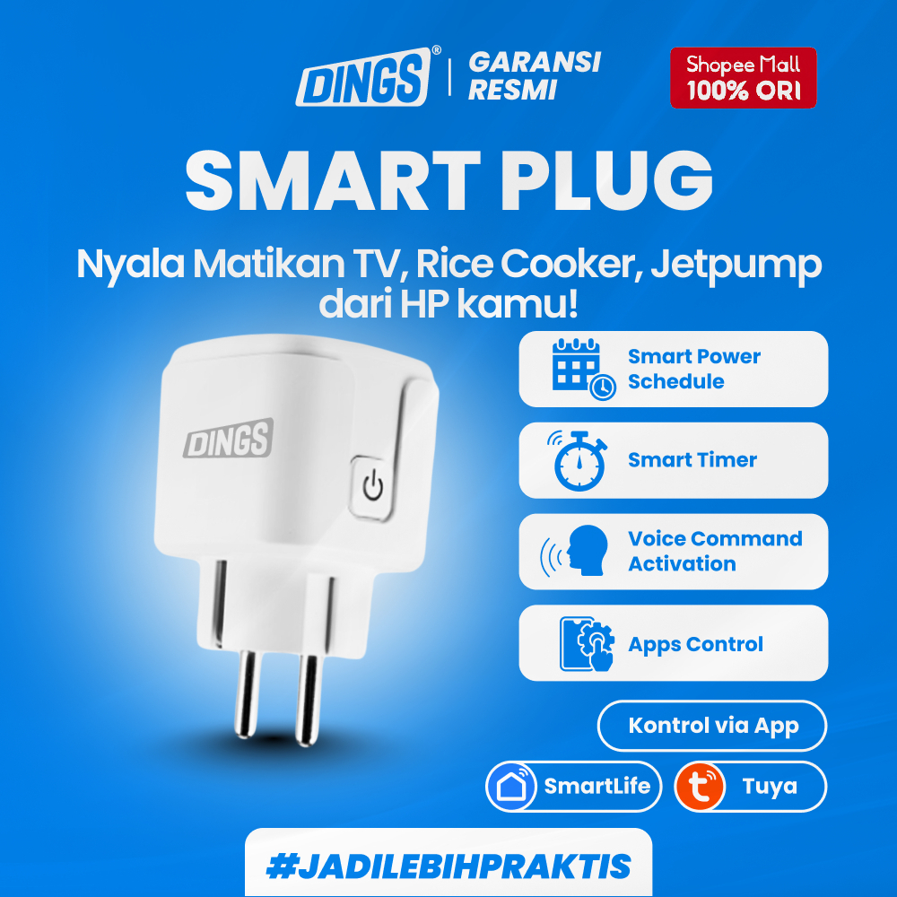Jual DINGS Smart Plug Colokan Pintar Hemat Energi & Kontrol Jarak Jauh ...