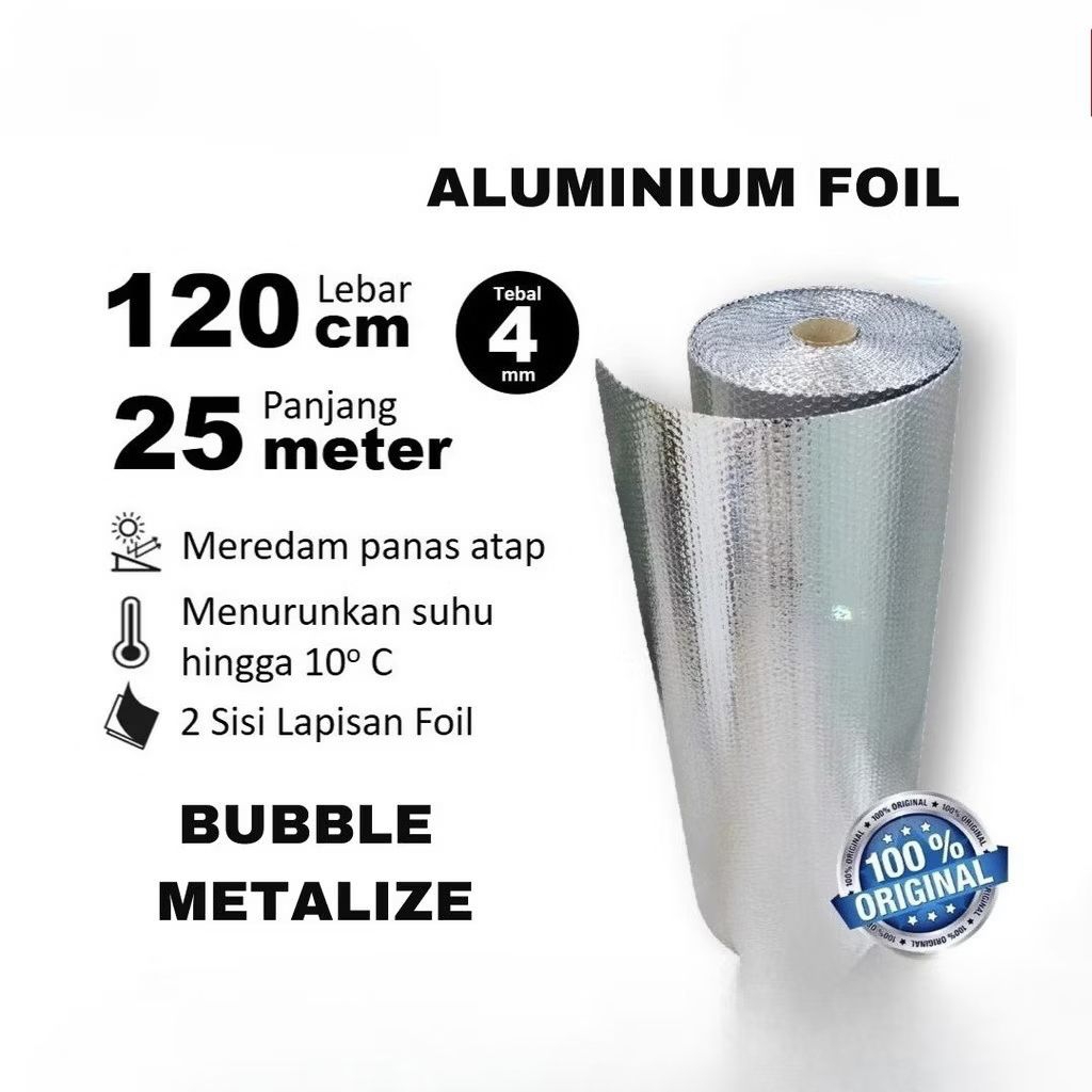 Jual SKYPACK Bubble Aluminium Foil Roll Lebar 120cm x Panjang 25meter ...