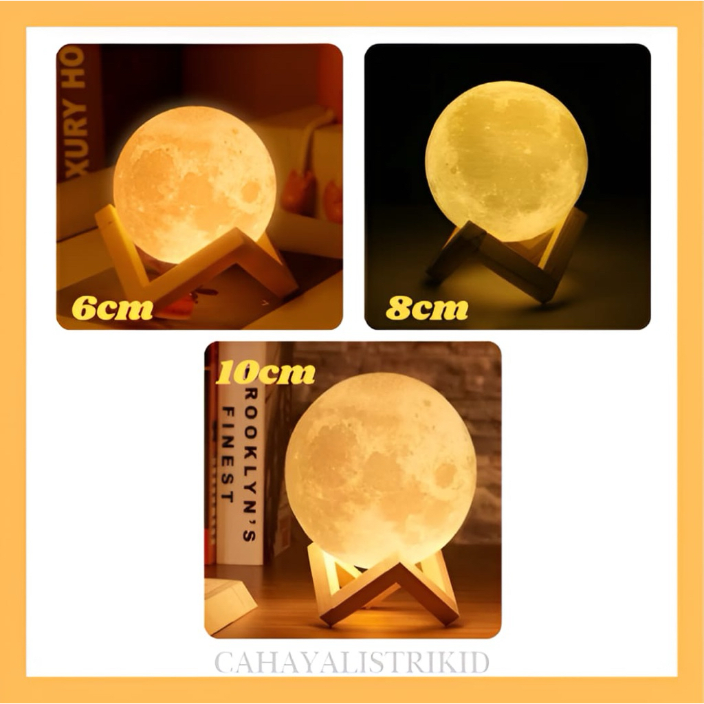 Jual LAMPU MOON LIGHT LED BULAN UNIK LUCU 3D KADO KAMAR TIDUR ANAK ...