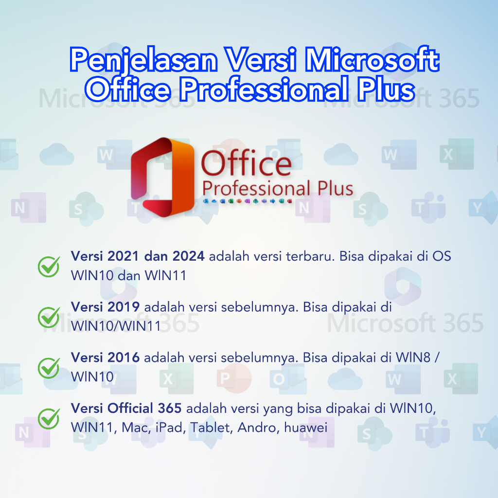 Jual [WIN & MAC] Microsoft Office 365 / 2016 / 2019 / 2021 | Free Video Panduan + Dibantu Sampai ...