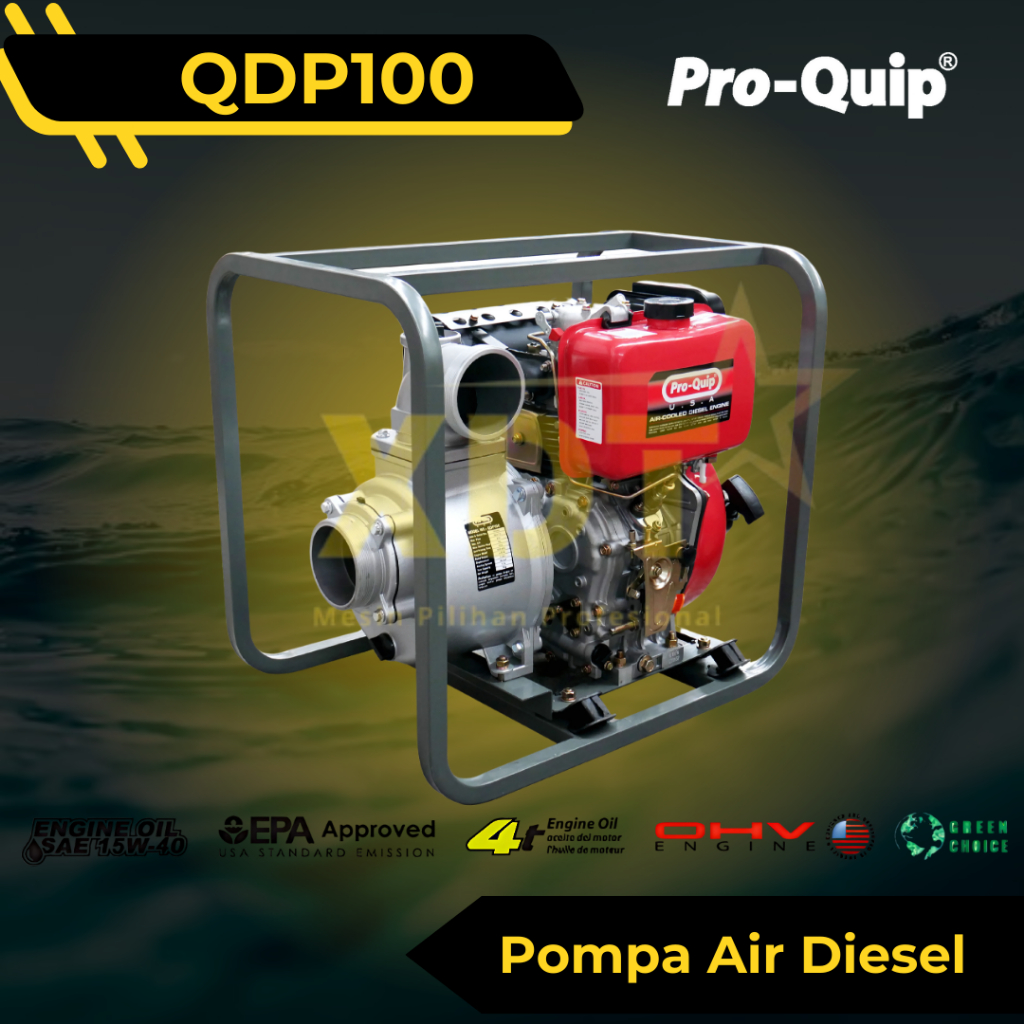 Jual ProQuip QDP100 Mesin Pompa Air Sawah Penggerak Diesel 4 Inch Pompa ...