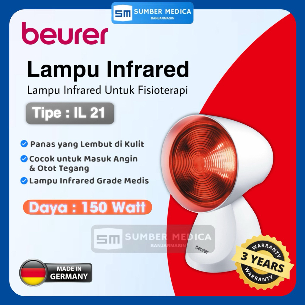 Jual BEURER Infrared Lamp IL21/Lampu Terapi Infrared BEURER IL21 ...
