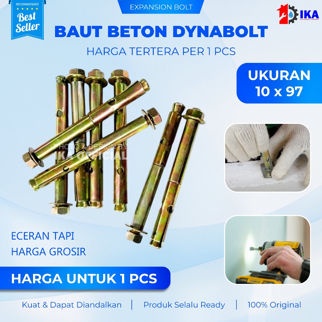 Jual Baut Dynabolt M10 x 97 Camel / Baut Tembok Beton Dinabolt 10 x 97 ...
