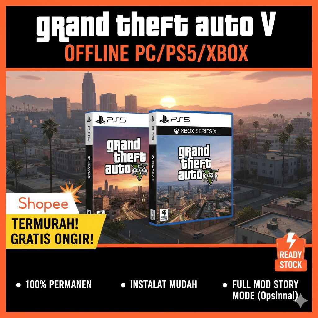 Jual Game Pc GTA V PC OFFLINE GRATIS ONGKIR | Shopee Indonesia