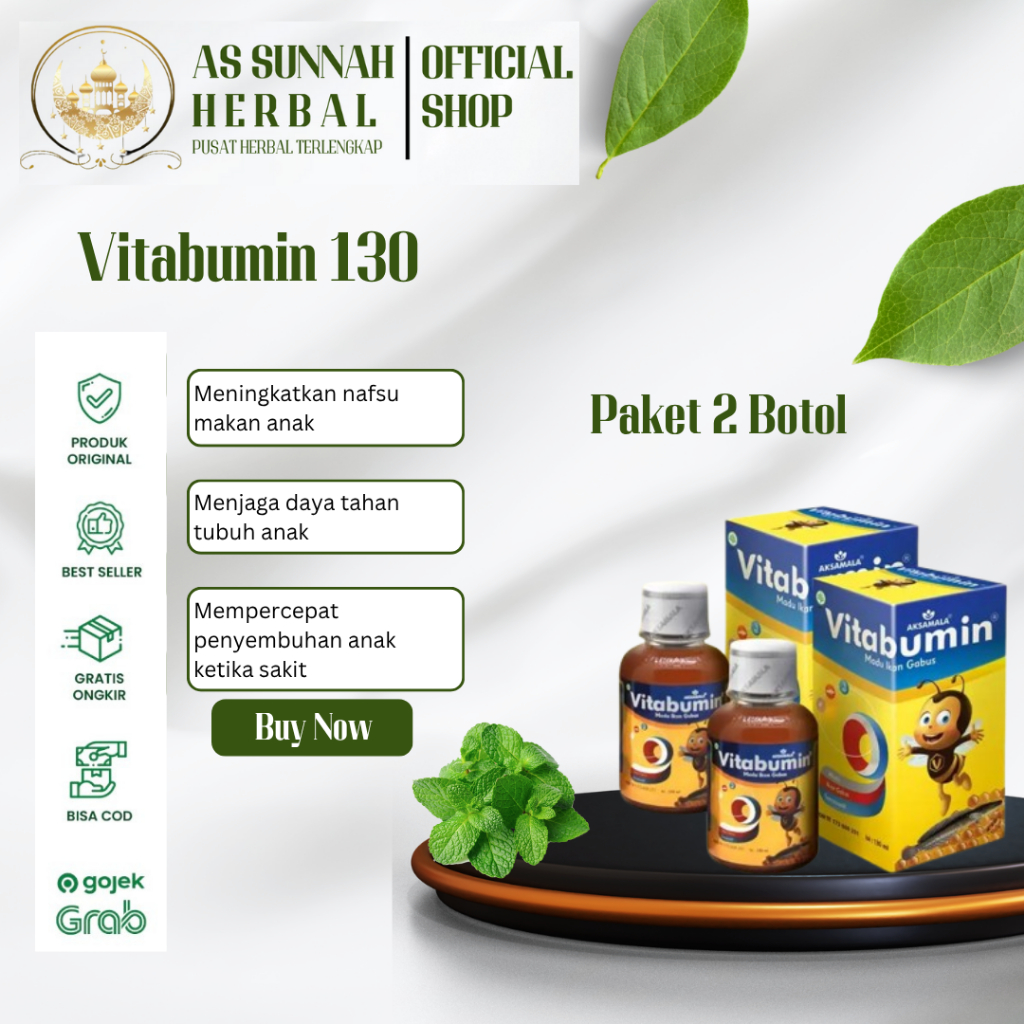 Jual Paket Hemat 2 BOTOL || Vitabumin 130ml - Madu Penambah Nafsu Makan ...
