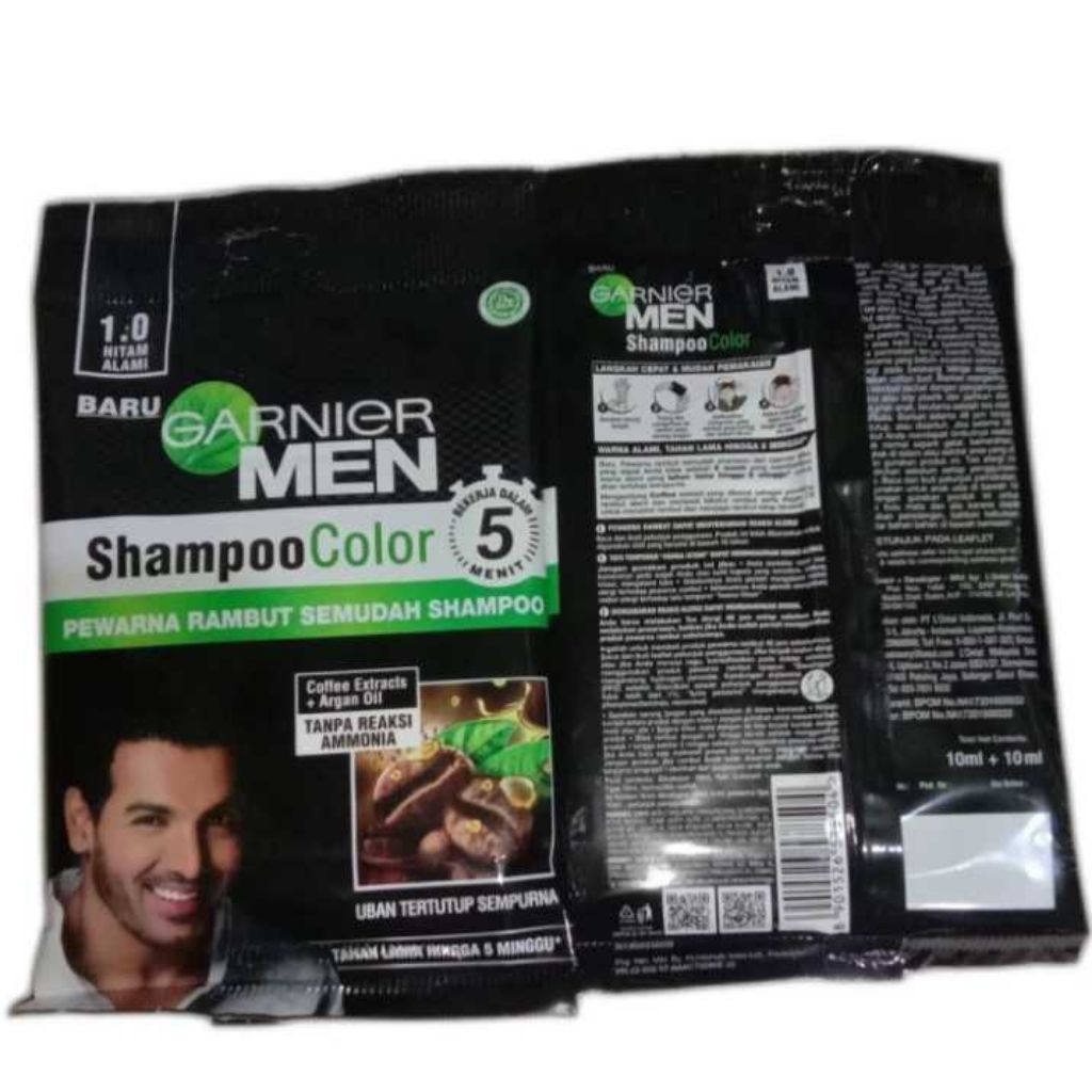 Jual Garnier Men Shampoo Hair Colour Hitam Alami 20Ml, Garnier Men ...