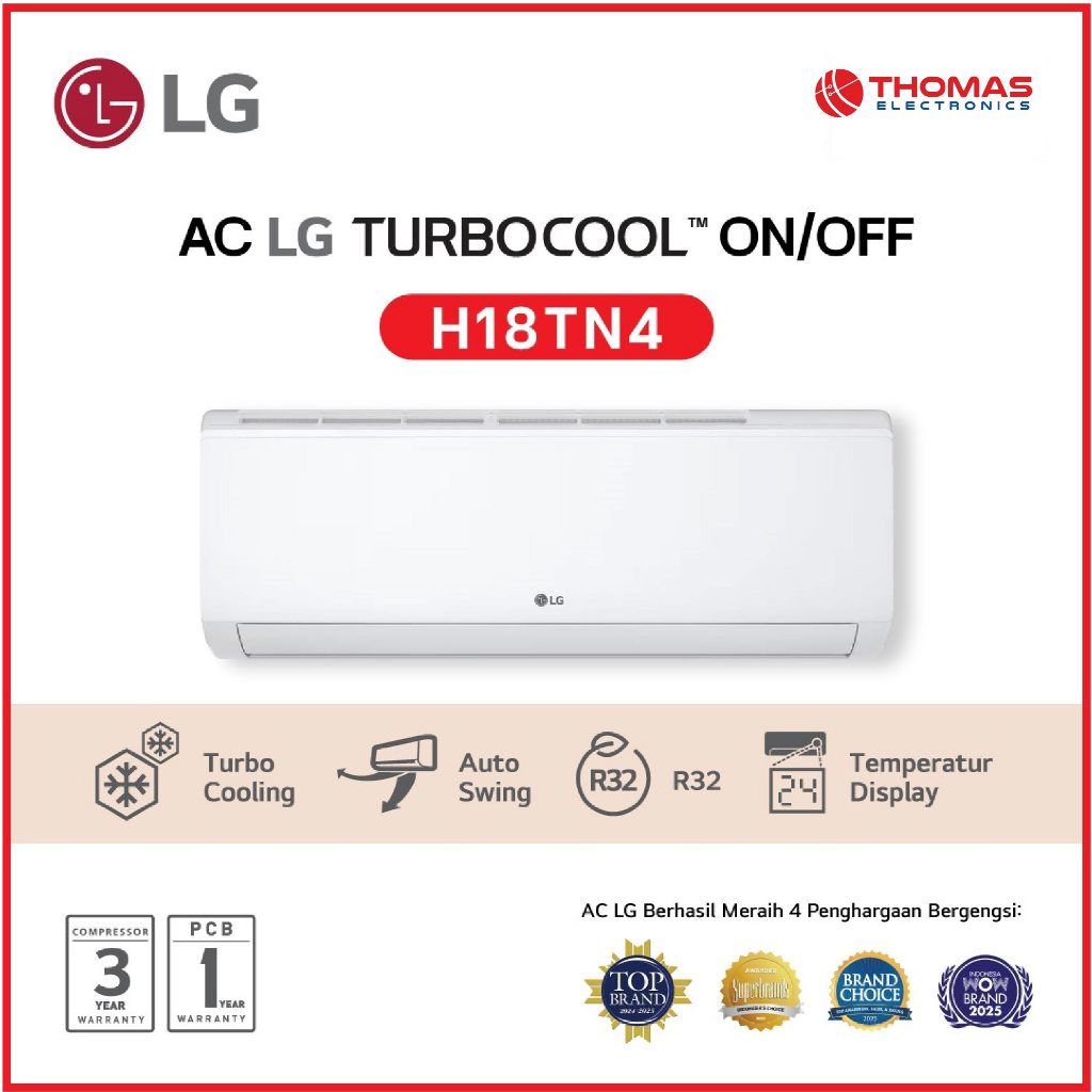 Jual Air Conditioner AC Split Standar 2 PK LG H18TN H 18 TN New ...