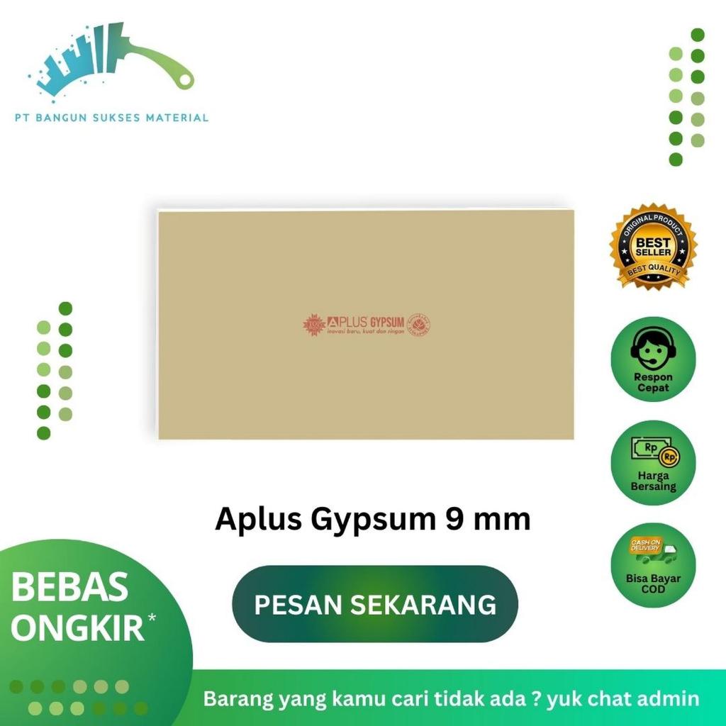 Jual APLUS Gypsum 9 mm / Gypsum Board / Papan Gipsum | Shopee Indonesia