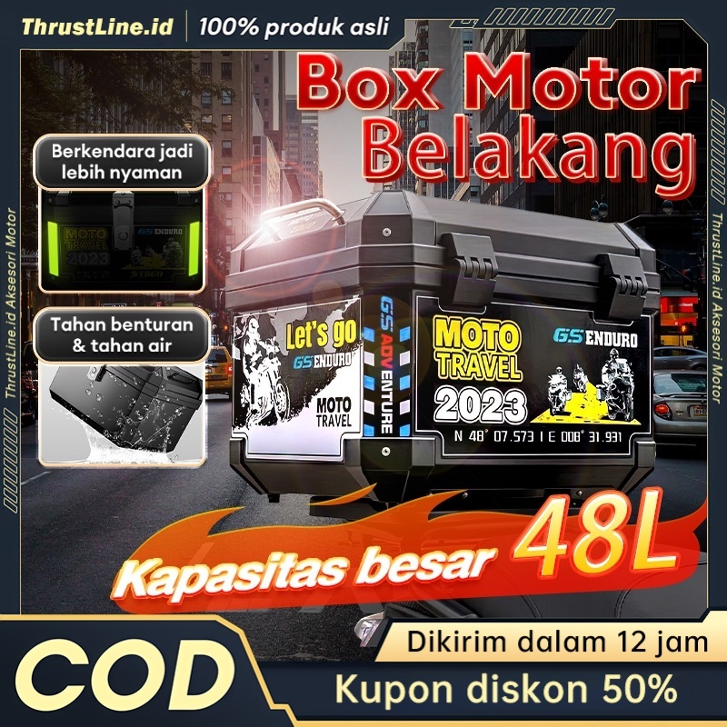 Jual box motor belakang 48L Dilengkapi dengan dudukan pemasangan ...