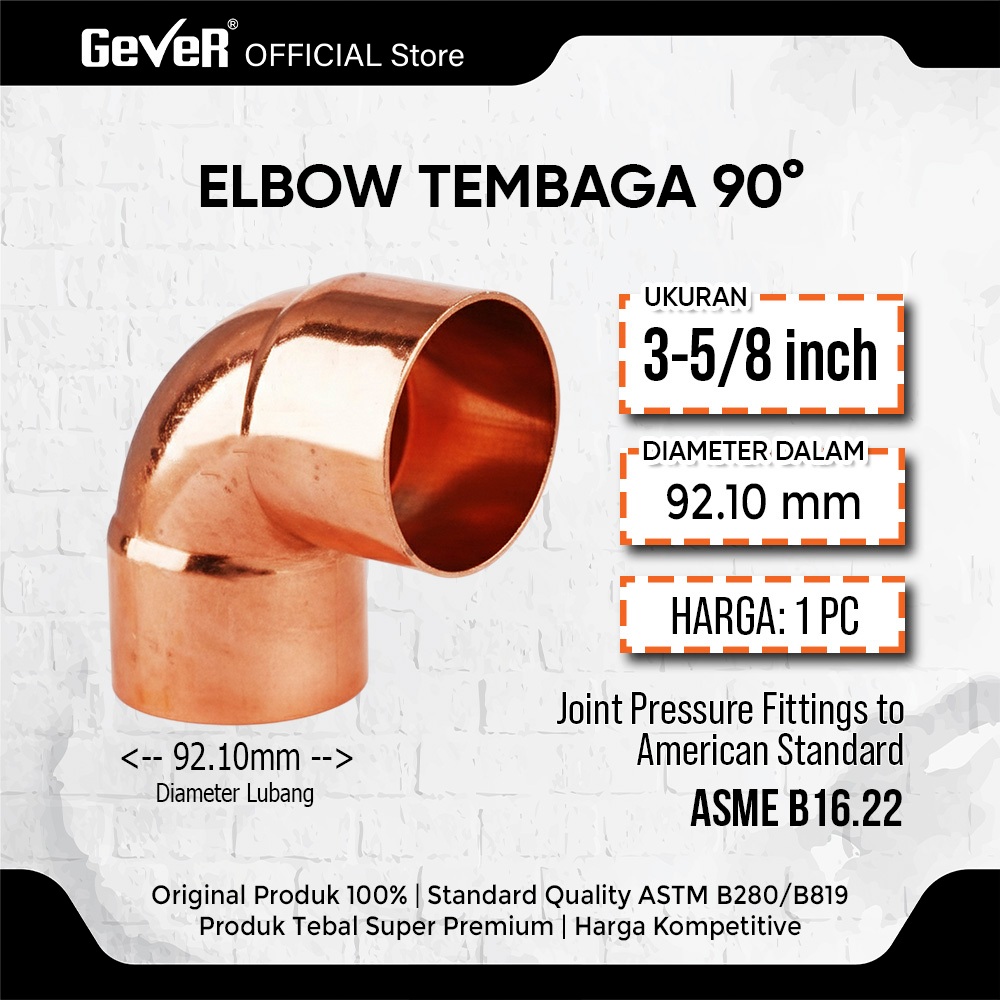 Jual ELBOW TEMBAGA 3.5/8 INCH 90 DERAJAT / KNEE PIPA TEMBAGA | Shopee ...