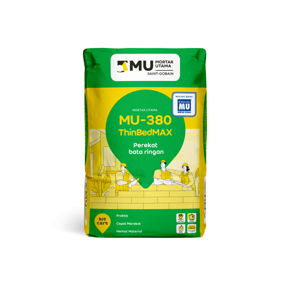 Jual Mortar Utama Semen Perekat Bata Ringan Mu 380 40kg per zak Instan ...