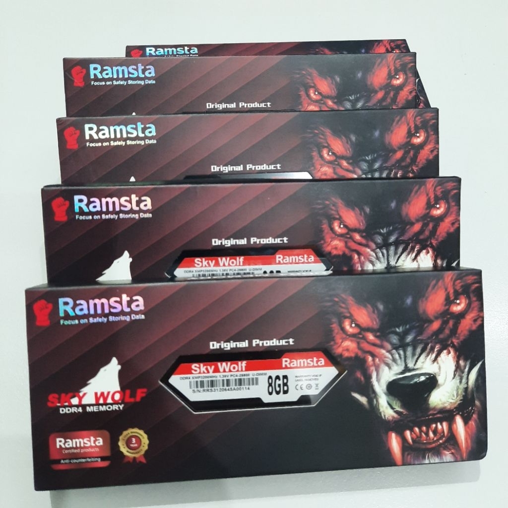 Jual RAM PC DDR4 8GB 3200 MHZ PC25600 RAMSTA Sky Wolf support XMP ...