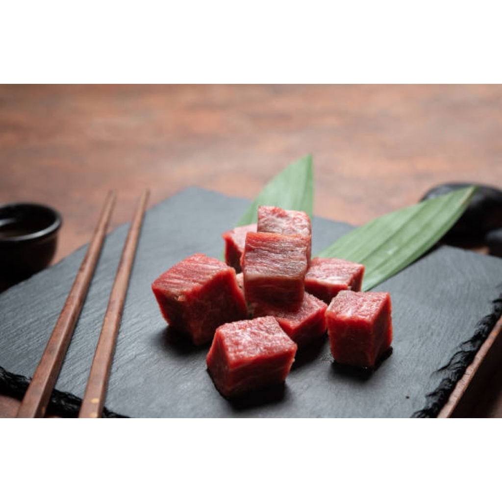 Jual [FOOD PREP] WAGYU MB 8-9 Daging Sapi Beef Saikoro Dry Rub Marinasi ...