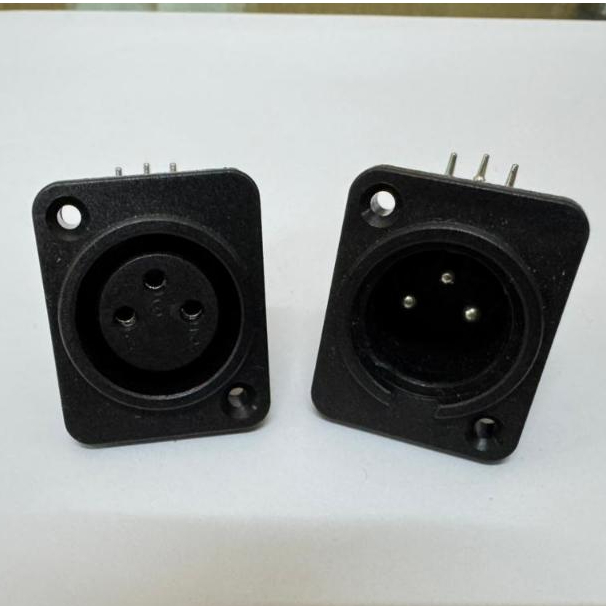 Jual [GROSIR] Soket Socket XLR Canon Male / Female Body 3 Pin Tekuk ...