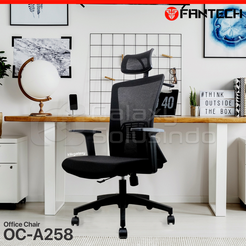 Jual Fantech OCA258 Office Chair Black - Kursi Kantor Jaring OC-A258 ...