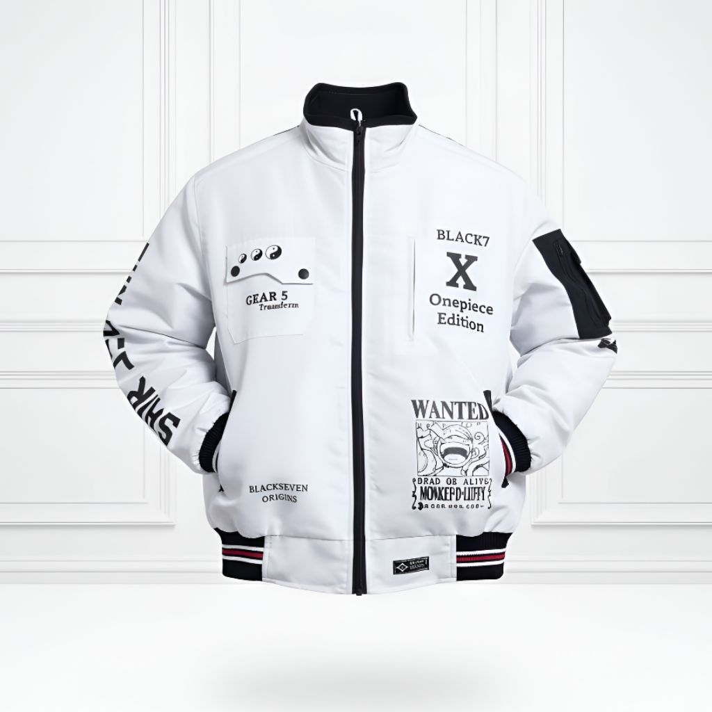 Jual BOMBER JACKET ONE PIECE PUTIH WATERPROOF BLACKSEVEN | JAKET ANIME ...