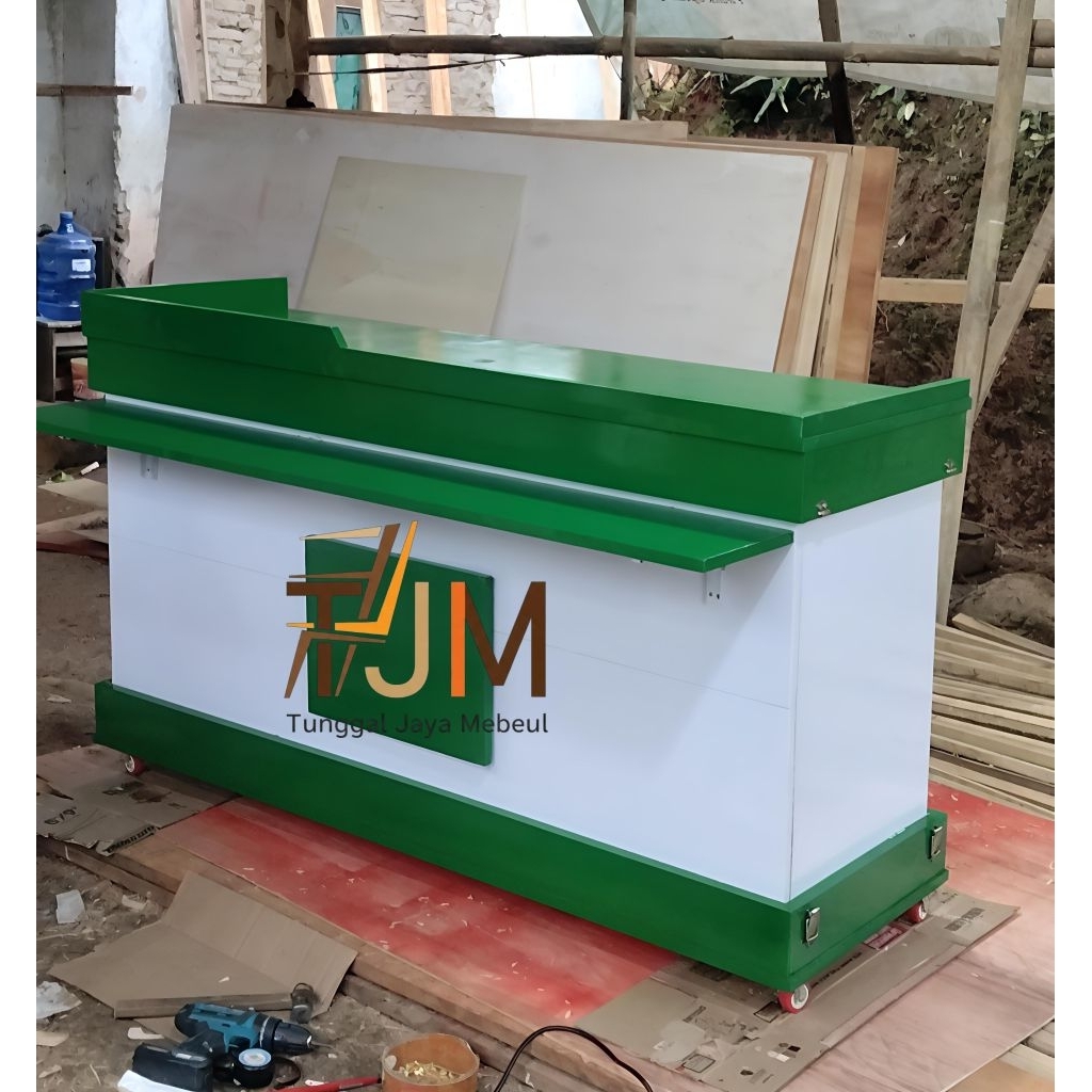 Jual booth koper portable, booth dimsum, meja lipat, booth event desk ...