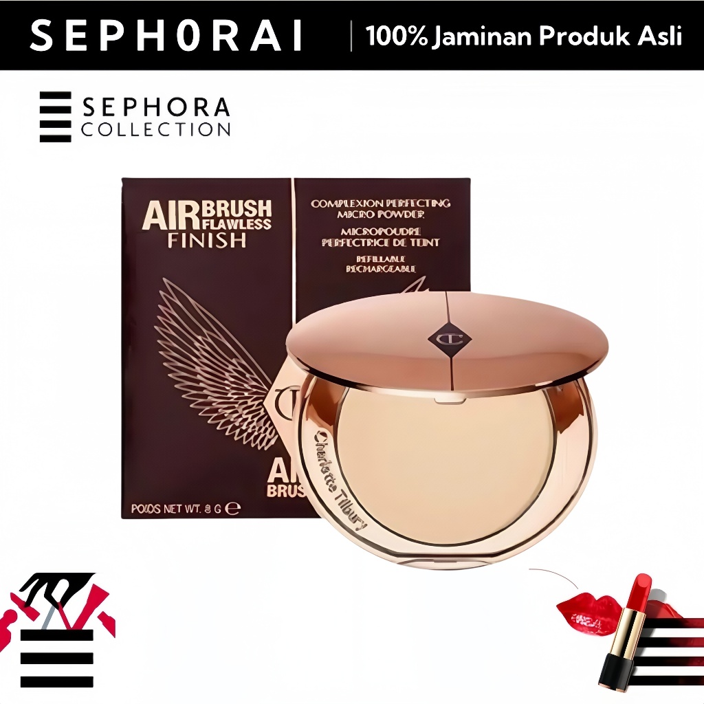 Jual CT Powder Charlotte Tilbury Foundation Airbrush Flawless Finish ...