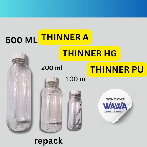 Jual Thinner eceran literan high gloss / A / PU 200ml-500ml eceran ...