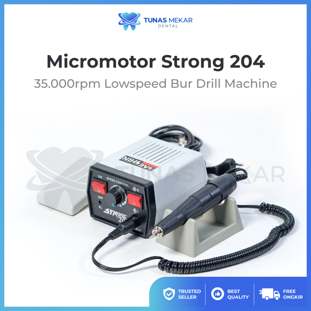 Jual Dental Electric Nail Micromotor Strong 204 Laboratorium 35.000rpm ...