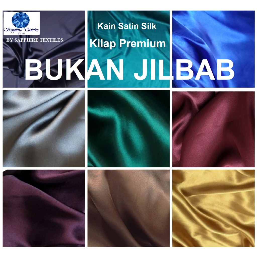 Jual 1 Meter Kain Satin Silk kilap Max Premium Jakarta Kain Saten Silk ...
