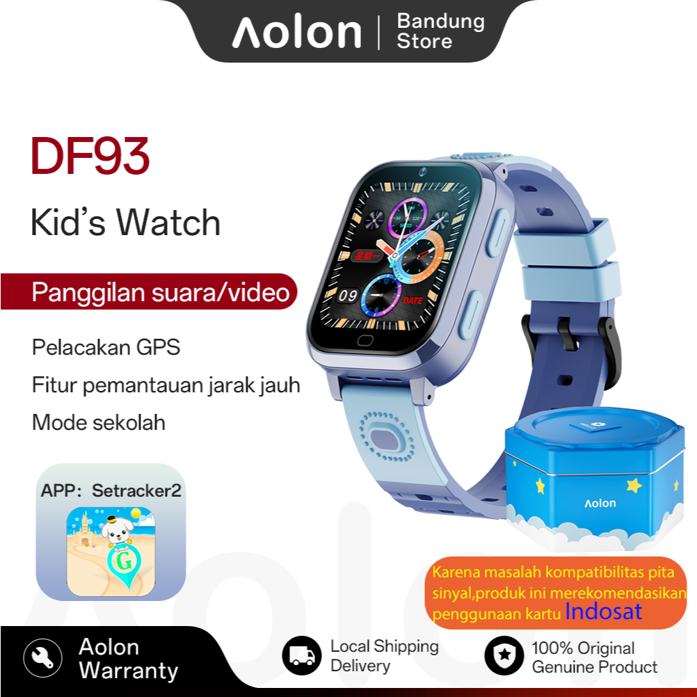 Jual Aolon DF93 smartwatch anak GPS Positioning Jam Tangan Pintar Anak ...