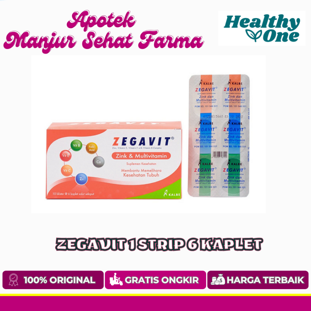 Jual ZEGAVIT 1 BLISTER ISI 6 KAPLET/ MULTIVITAMIN | Shopee Indonesia