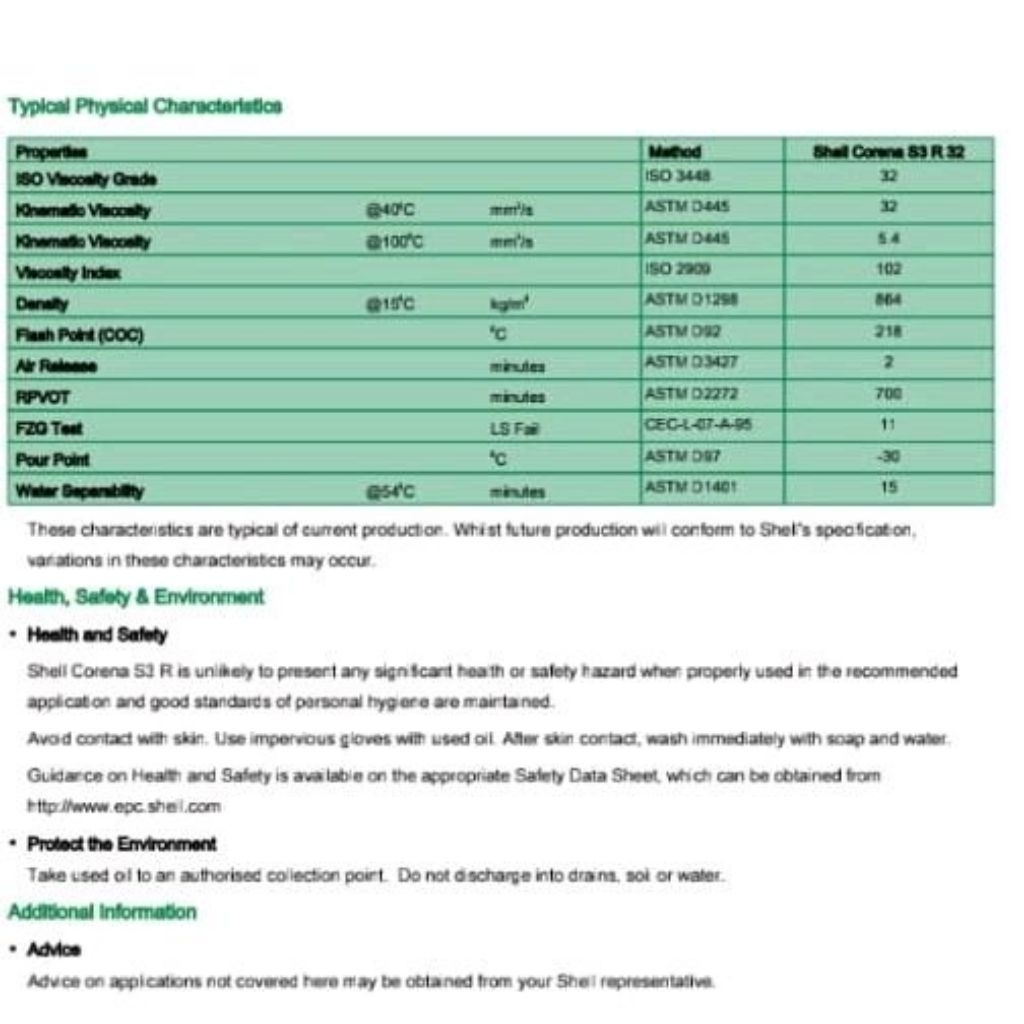Jual Shell Corena S3 R 46 Oil Compresor Udara Premium ( ISO VG 46 ...