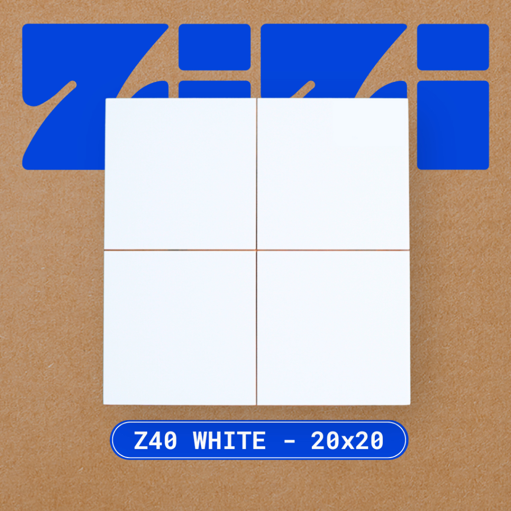 Jual ZIZI Z40 White 40X40 cm (20x20 cm) Pre-Cut Tiles | Shopee Indonesia