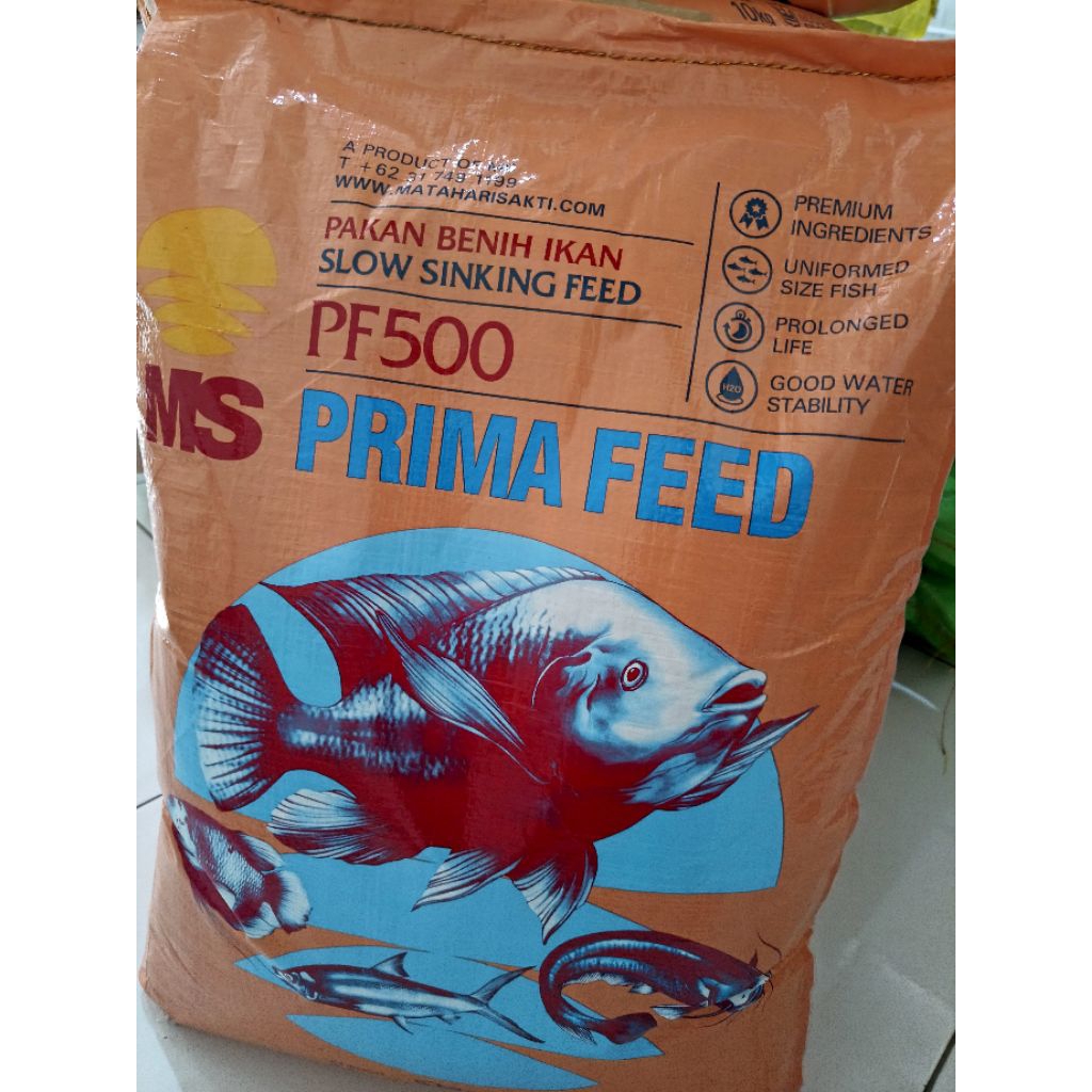 Jual PF 500 MS PRIMA FEED pelet pakan ikan protein 40% kemasan 250 gr ...