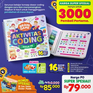 Jual ZiyadBooks - Brain Game Aktivitas Coding untuk anak PAUD TK wipe ...