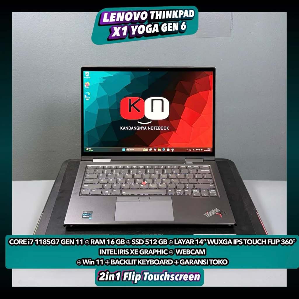 Jual Laptop Lenovo Thinkpad X1 Yoga 6th i7 1185G7 Gen11 Ram 16GB ...