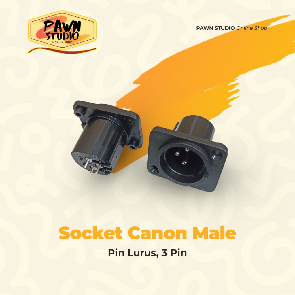 Jual Soket Socket Canon XLR Body Male / Female Bodi 3 Pin Lurus / Kaki ...