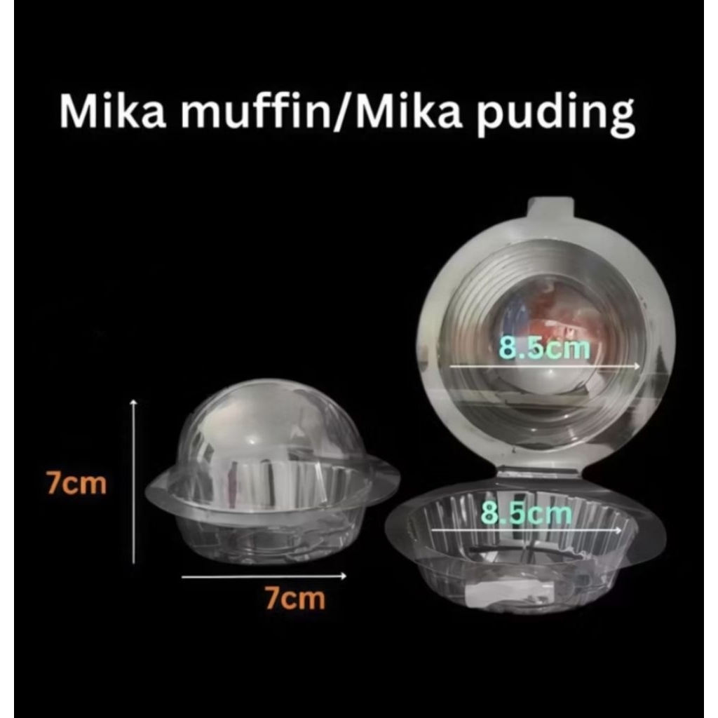 Jual 50pcs Wadah Mika Puding Kue Muffin Cake Tart Setengah Bolu Bulat ...