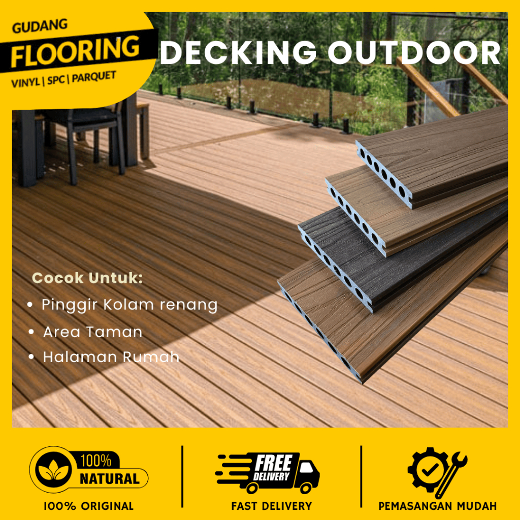 Jual WPC Decking Outdoor Lantai Kayu Kolam Renang / Taman | WPC ...