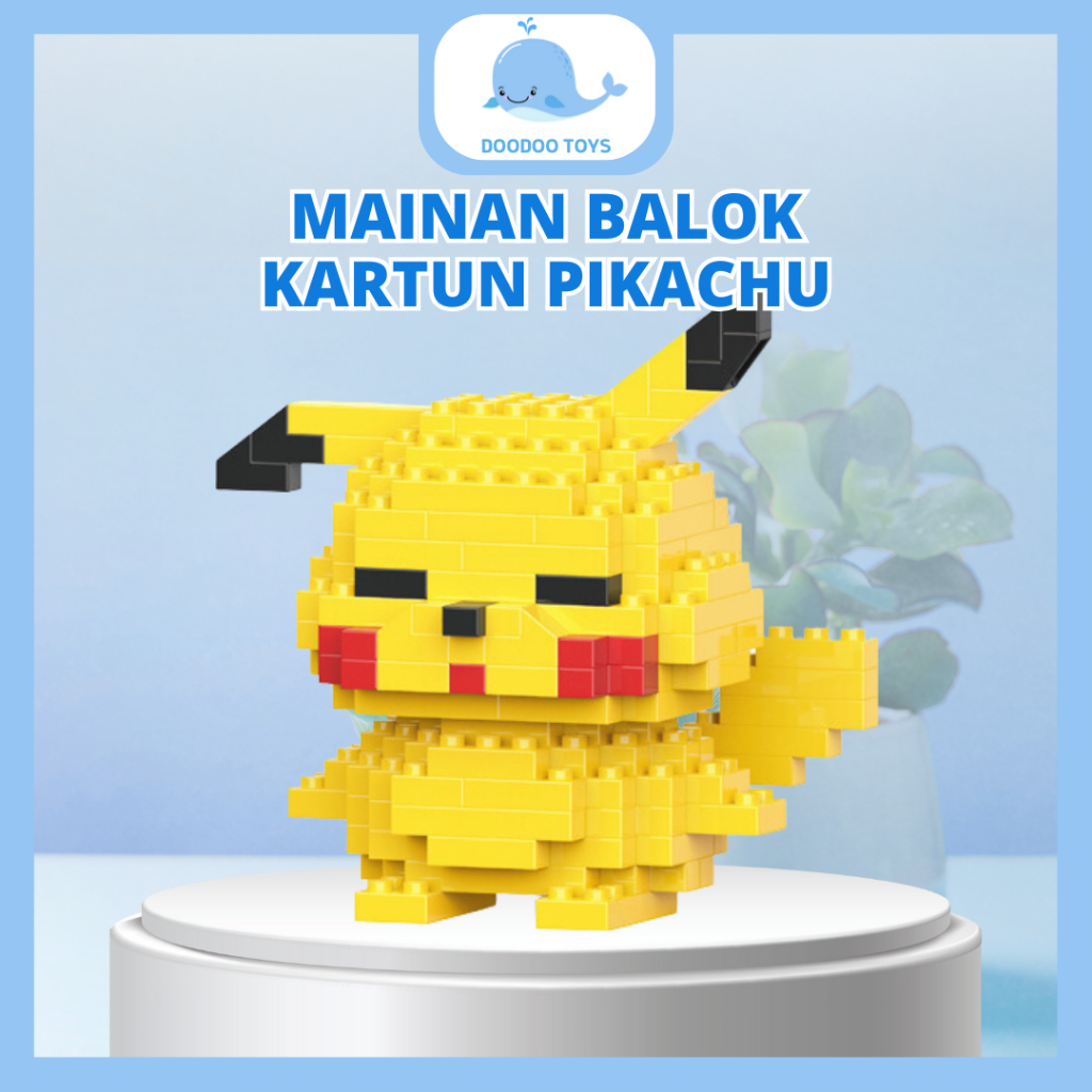 Jual Nano Block Kartun Mini Bricks Pikachu Pokemon Mainan Balok Susun ...