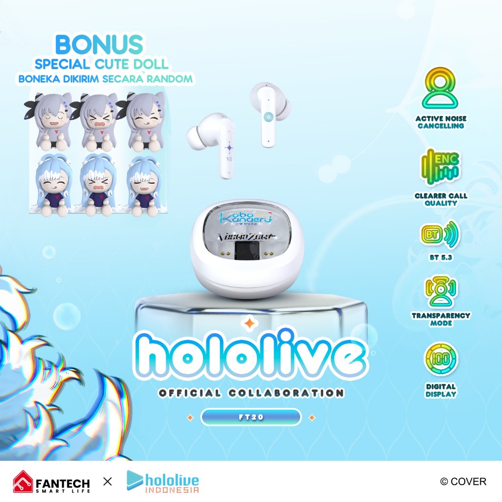Jual FANTECH x HOLOLIVE EXCLUSIVE COLLABORATION TWS GROOVE ANC FT20 ...