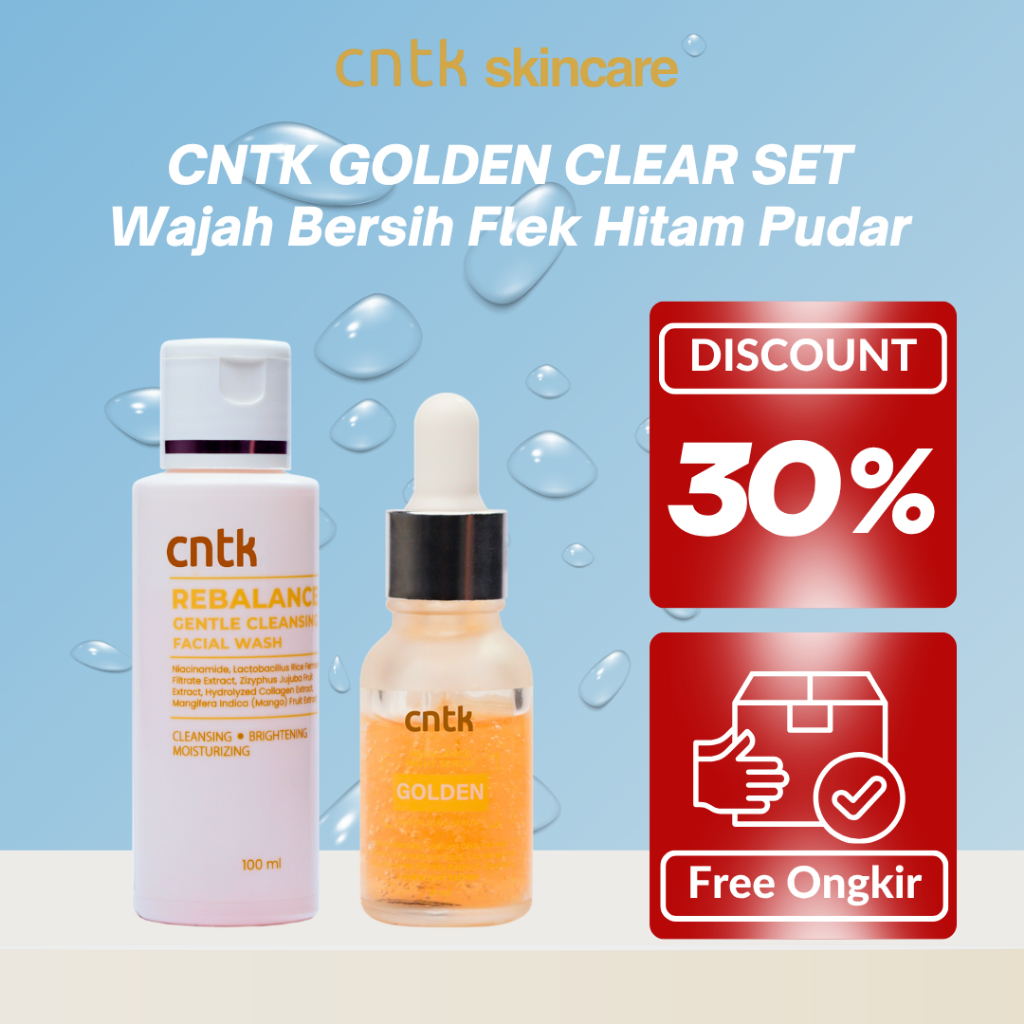 Jual CNTK Rebalance Your Skin Golden Serum + Gentle Facial Wash - 2in1 ...