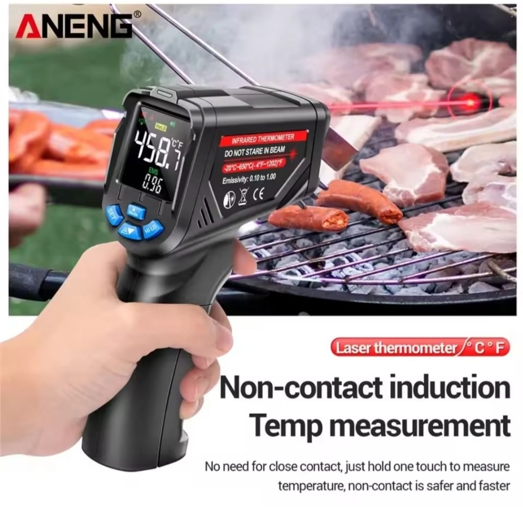 Jual termometer tembak laser digital industri 360C 500C 600C 750C ...