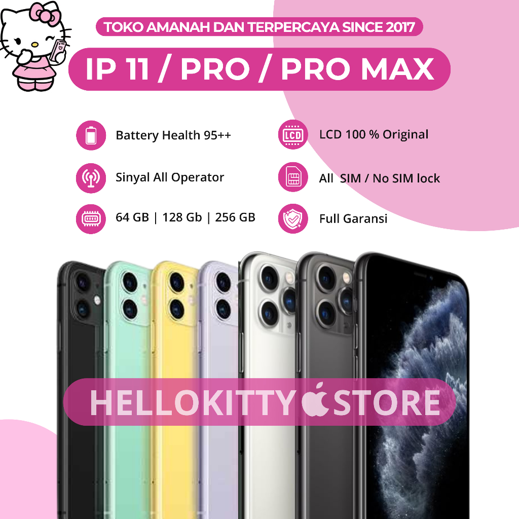 Jual iP 11 - 11 pro - 11 pro max 128gb 256gb Lcd Original 100% No ...