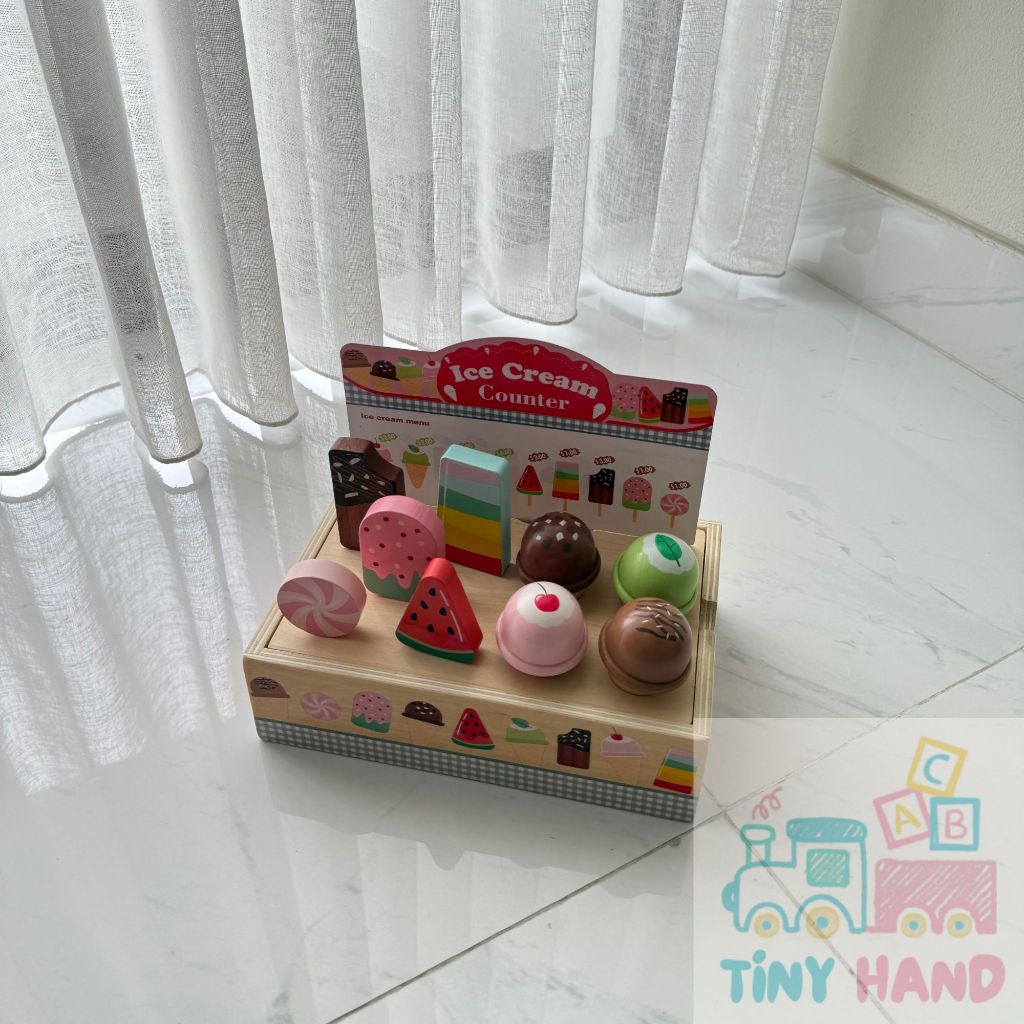 Jual Mainan Ice Cream Kayu/ Wooden Ice Cream Counter Shop | Shopee ...