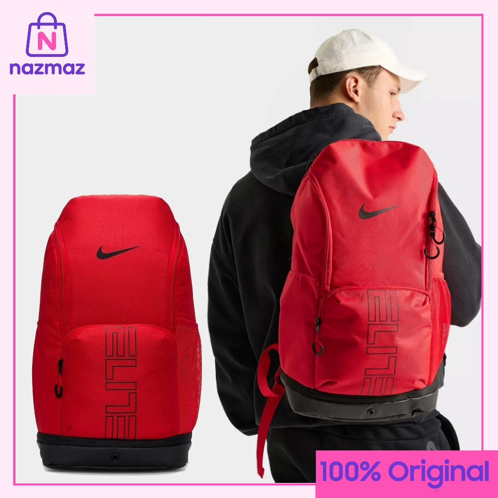 Jual Tas Nike Varsity Hoops Elite Backpack 100% Authentic RED | Tas ...