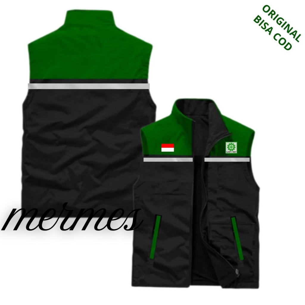 Jual Rompi Vest taslan scotlight logo k3 safety first original pria ...