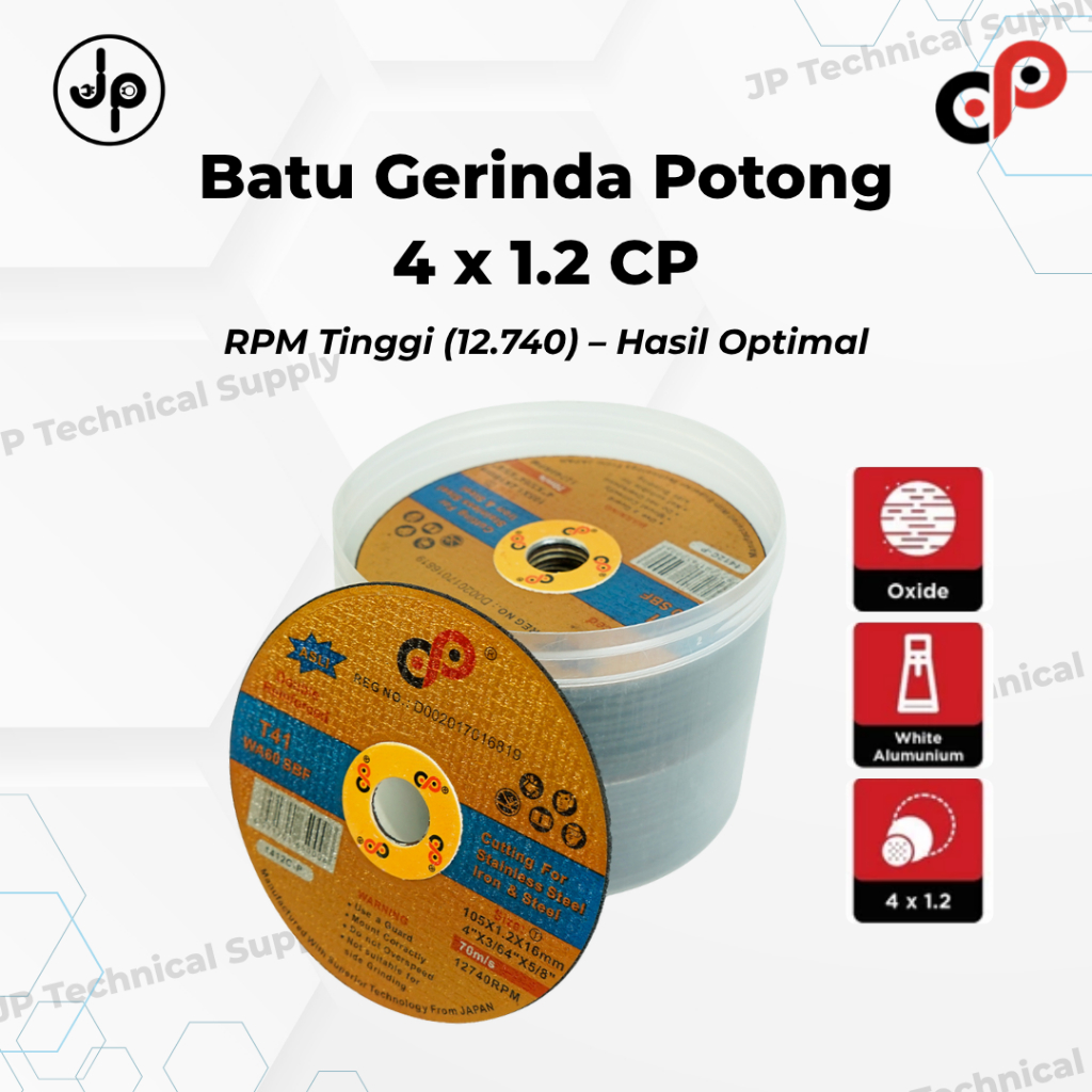 Jual Batu Amplas Gerinda Bulat Potong 4 Inch x 1.2 CP | Cutting Wheel ...