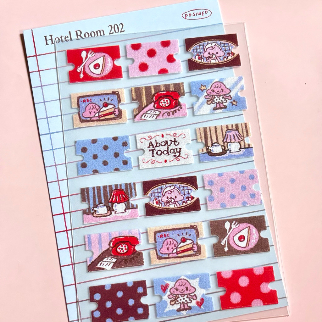 Jual Hotel Room 202 Sticker Sheet | Shopee Indonesia