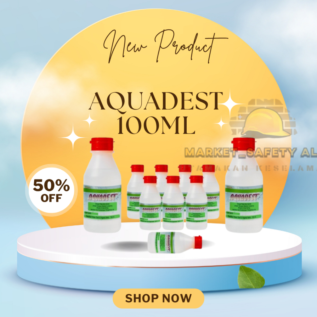 Jual AQUADEST 100ml - Distilled Water 100ML Aquades Air Streril ...